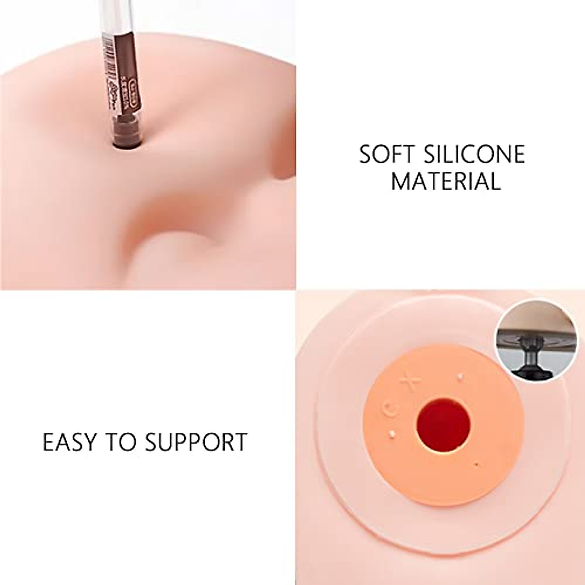 Lash Mannequin Head, BUCICE Practice Training Head, Professional Makeup Soft-Touch Rubber Practice Head, Cosmetology Doll Face Head for Make Up and Lash Extention