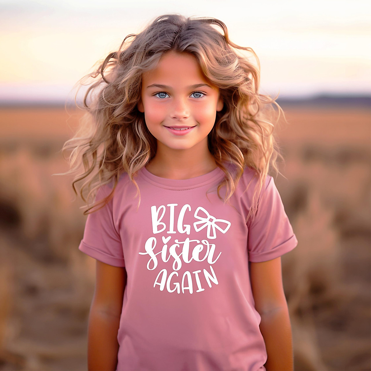 Olive Loves Apple Bow Big Sister Again Sibling Announcement Shirts for Baby and Toddler Girls Sibling Outfits Mauve Shirt