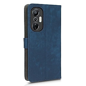 Case Compatible with Infinix Hot 20S X6827,Leather Case with Card Slot.Wallet Design,RFID Protection.Standable Flip Case Blue