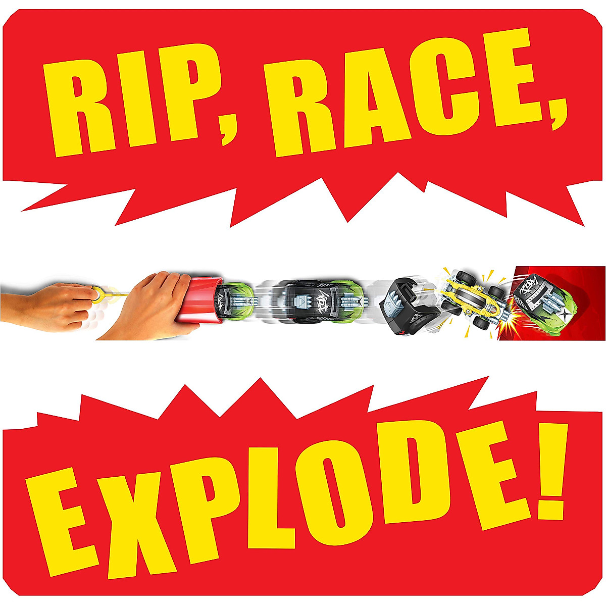 Boom City Racers - 2 Pack - Exclusive Car Boom Yah! X and A Surprise Mystery Car, Muticolor (40057)