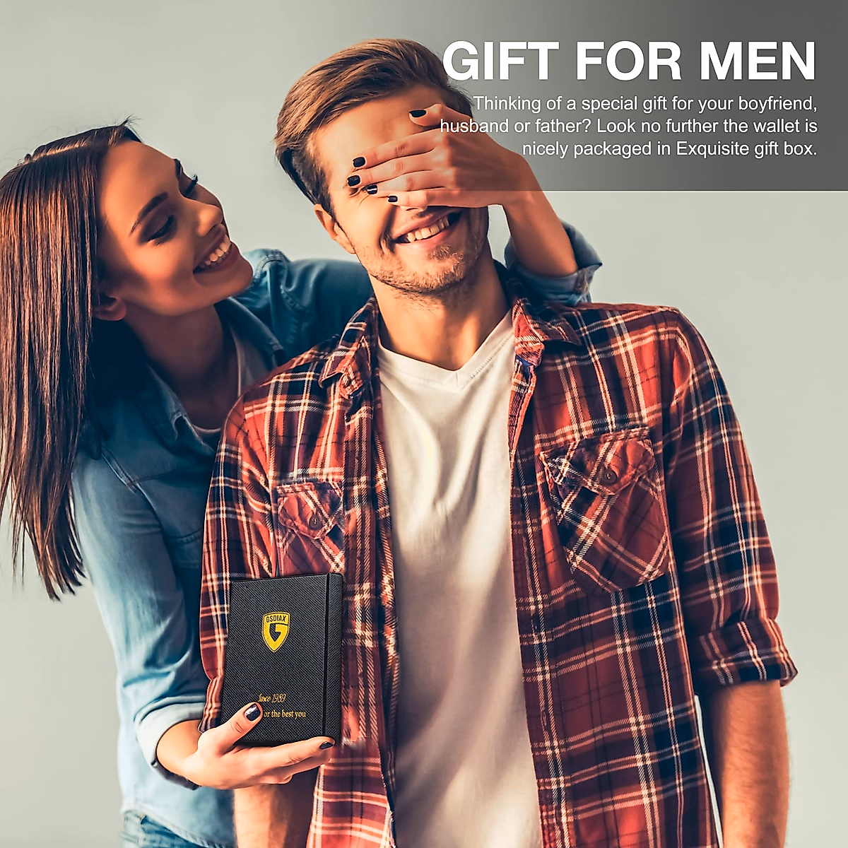 GSOIAX Slim Wallet for Men with 11 card Slots Rfid Blocking Carbon Fiber wallets Bifold Credit Card Holder Minimalist Leather With Gift Box (Carbon Black and Orange)