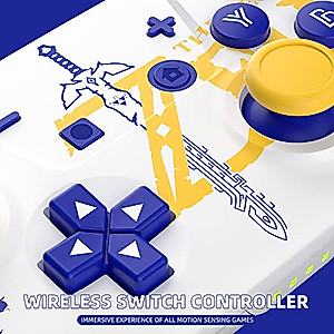 Switch Controllers,Switch Pro Controller Compatible for Switch/Switch Lite/OLED,Gamepad Pro Controllers Wireless Remote Replacement with Joysticks Support Dual Vibration/Motion Control/6-Axis Gyro