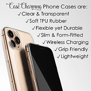 Case Charming Personalized Case for iPhone 15 Pro Max 14 Plus 13 mini 12 11 Xs Xr X 10s 10r 10 8 7 Se Custom Name Monogram Cute Heart Handwritten Script Slim Soft Clear See Through Gel Cover