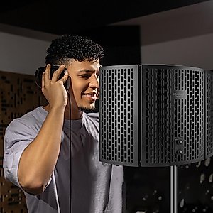 Aokeo Professional Studio Recording Microphone Isolation Shield,Suitable for Blue Yeti and Any Condenser Microphone Recording Equipment（AO-403）