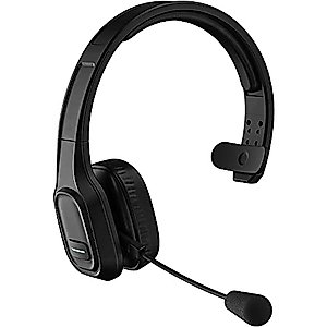 Work PRO Wireless Headset for Samsung Galaxy A11/A51/A71/5G/71s 5G UW with Boom Dual V5.0 Bluetooth Plus 3.5mm 1/8 Backup Cable (Black)