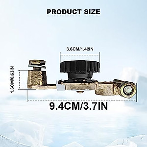 Quick Disconnect Battery Cut Off Switch Top Post Battery Disconnect Switch Pure Copper Power Off Switch Car Battery Connector (Black)