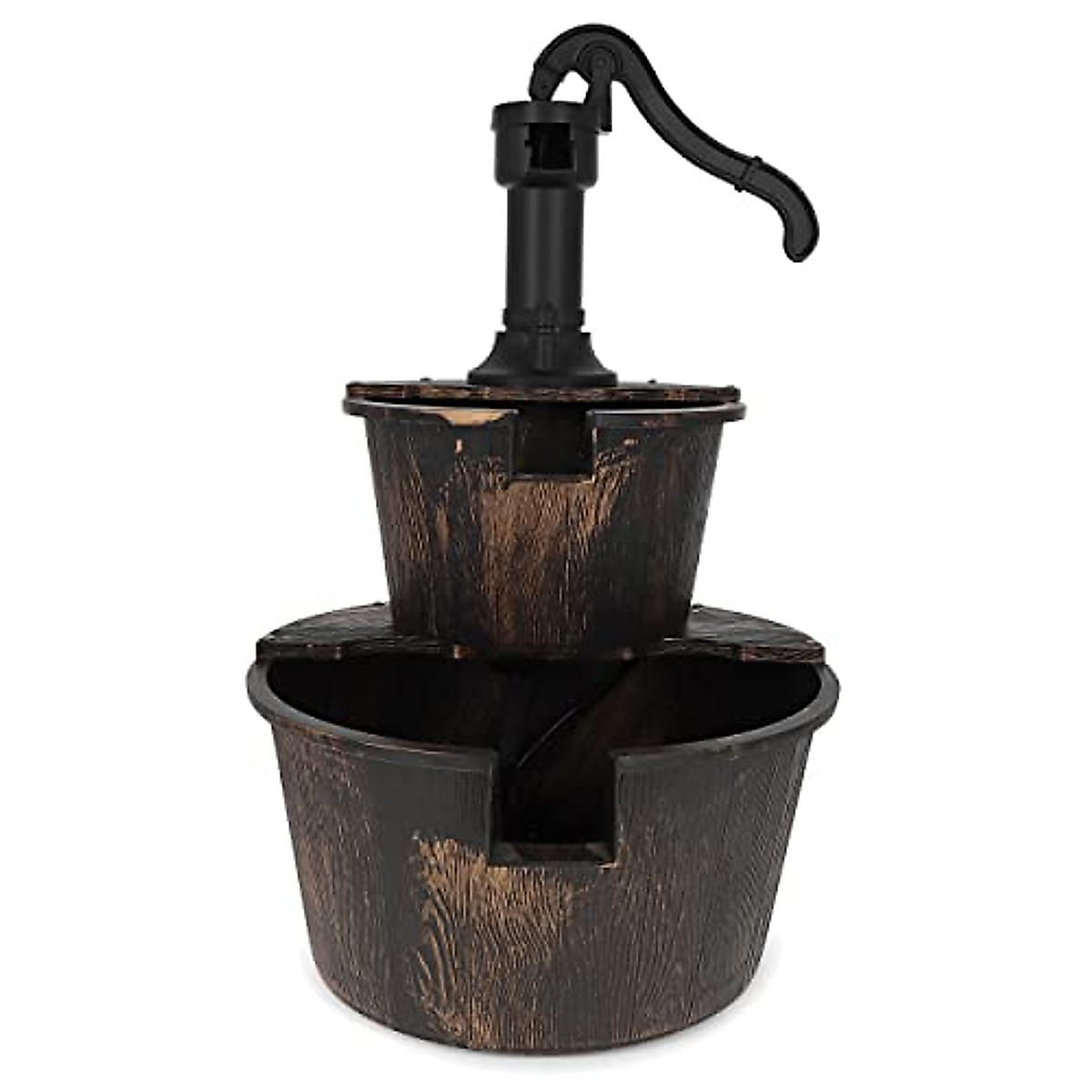 7Penn Patio Water Fountains Outdoor Waterfall Unit - Electric Pump 2 Tier Garden Fountain Outdoor Water Feature