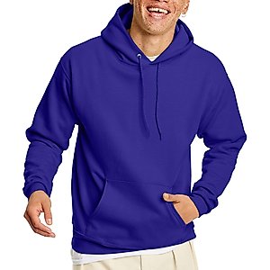Hanes Mens Ecosmart Hoodie, Midweight Fleece Sweatshirt, Pullover Hooded For, Purple, XX-Large US