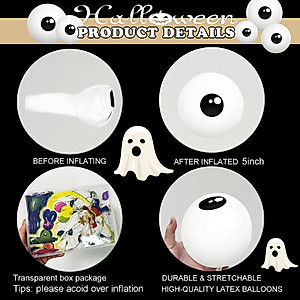50PCS Eyeball Balloons - Latex Eye Balloons Halloween Decorations Garland Supplies for Birthday Baby Shower Party