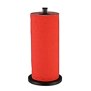 JQK Paper Towel Holder Stand Oil Rubbed Bronze, 304 Stainless Steel Kitchen Free Standing Paper Towel Dispenser Fits Standard and Jumbo Size ORB, PTH180-ORB