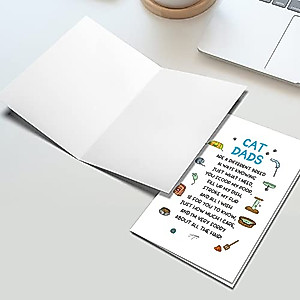 Funny Father’s Day Gifts for Cat Dads, Cute Father’s Day Card Gift for Cat Lover Owner, Cat Dads Card Gift