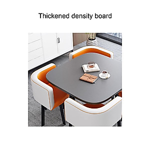 HASMI Conference Table with Chairs Set, Office Reception Table and Chairs, Modern Conference Room Table with Chair, for Home Living Room Balcony Cafe Office