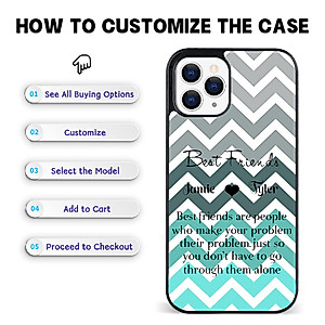 Personalized Name Phone Cases Trendy Infinity Chevron for Best Friends Girls Boys Women Rubber Cover Applicable to Samsung Galaxy A02S A03S A10 A12 A13 A32 A33 A42 A50 A51 A52 A53 A71 (5G) (Chevron)
