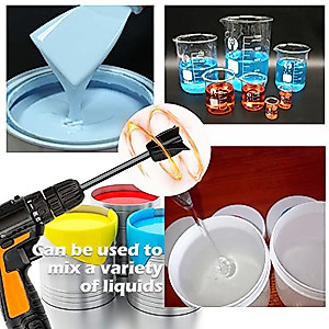 IHUIXINHE 4 Pcs Resin Mixer Paddles,Paint Mixer Drill Attachment for Mix Epoxy Resin, Paint, Ceramic Glaze and Reduce Bubbles,Black,White