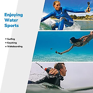 Sametop Floating Hand Grip Waterproof Handle Compatible with GoPro Hero 11, 10, 9, 8, 7, 6, 5, 4, Session, 3+, 3, 2, 1, Hero (2018), Fusion, Max, DJI Osmo Action Cameras (Yellow)