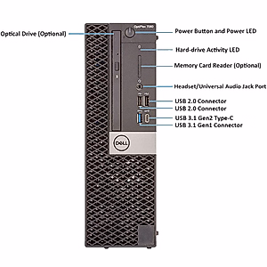 Dell Optiplex 7060 SFF Desktop Computer i7-8700 3.0GHz 16GB DDR4 Ram New 512GB NVMe M.2 SSD Built-in WiFi & Bluetooth HDMI Wireless Keyboard & Mouse Dual Monitor Support Windows 10 Pro (Renewed)
