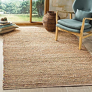 SAFAVIEH Cape Cod Collection Accent Rug - 3' x 5', Natural & Multi, Handmade Boho Braided Stripe Jute, Ideal for High Traffic Areas in Entryway, Living Room, Bedroom (CAP307B)