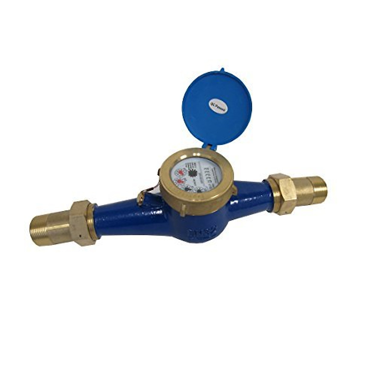 PRM 1-1/4 Inch NPT Multi Jet Water Meter, Brass Body - Not for Potable Water
