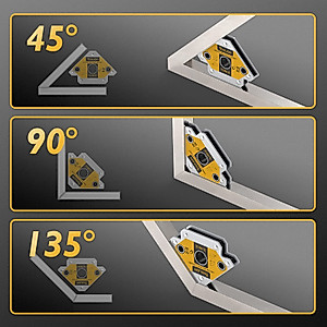 TOOLIOM Arrow Welding Magnets 4pcs 50 LB Strong Hold Magnetic Welding Holder Welder Magnet Set Welding Accessories