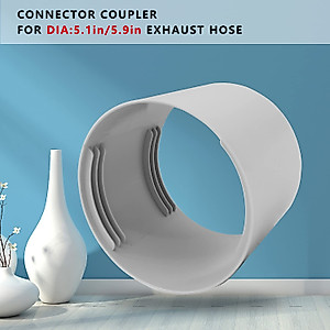 MQIDLFE Portable AC Coupler Thread Portable A/C AC Air Conditioner Exhaust Hose Couple 5inch (130mm) AC Hose Coupler Coupling Extension