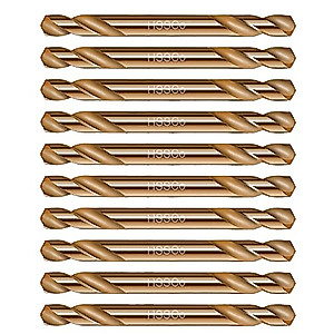 HSS Cobalt Drill Bit Double End 1/8 in. Stubby Body Drill Steel Metal Iron-10Pcs