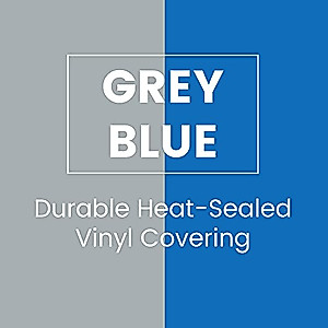 ECR4Kids Premium Folding Rest Mat, 3-Section, 1in, Sleeping Pad, Blue/Grey, 5-Pack