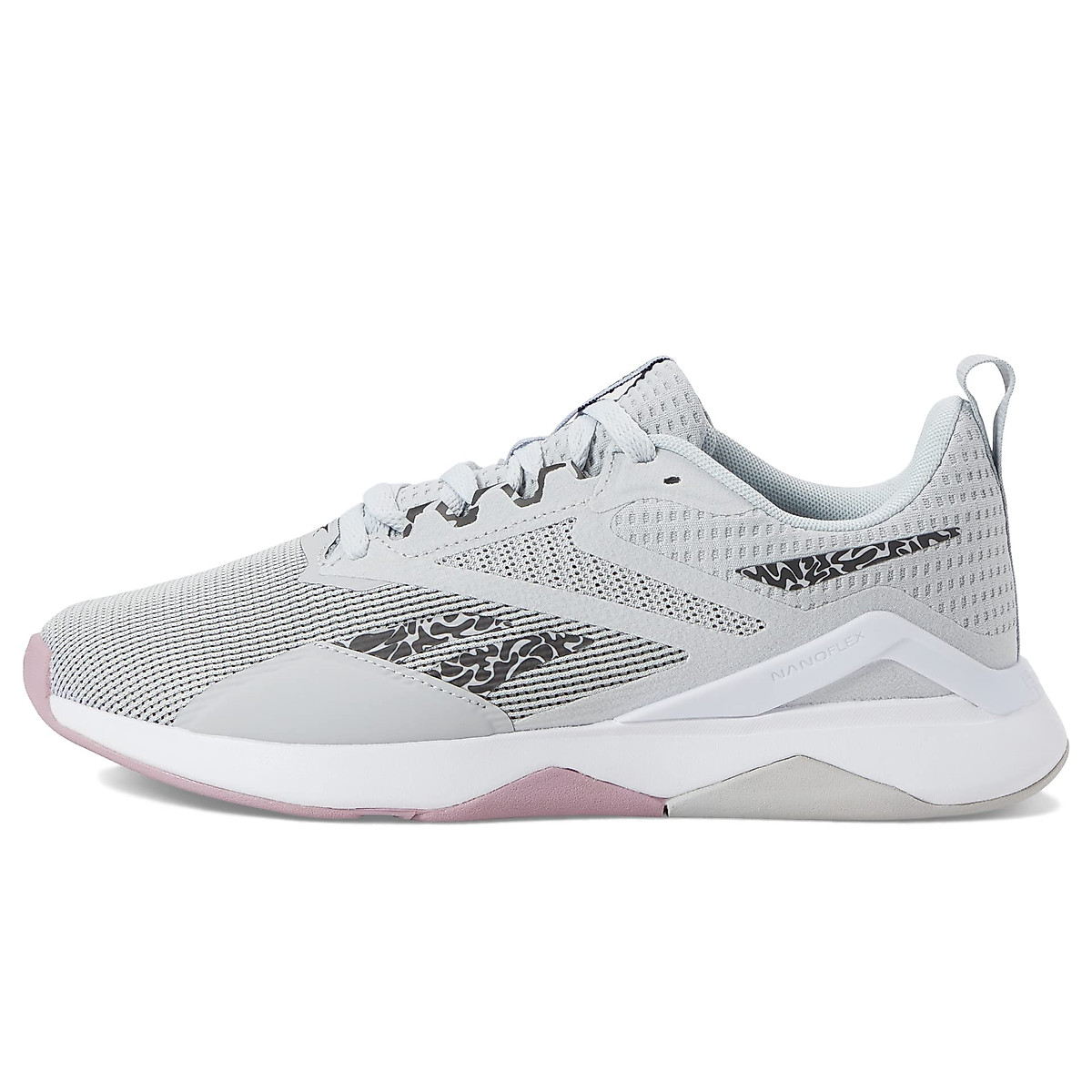 Reebok Women's Nanoflex TR 2.0 Cross Trainer, Pure Grey/White/Black, 8.5