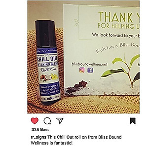 stress relief & sleep essential oils roll on - sleep aid, natural perfume, relaxation on the go -10 mL -therapeutic grade - Chill Out Relaxing blend by Bliss Bound Wellness