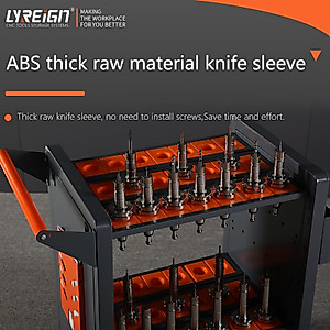 LYREIGN Large Capacity CNC Tool Holder Storage Cart for Mechanic Factory Garage, Multi-Purpose CNC Tool Holder Transfer cart, CNC Tool Organizer Transport Equipment