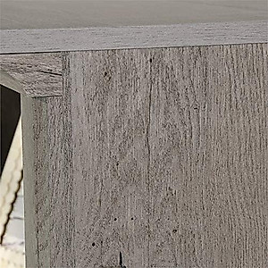 Pemberly Row Contemporary 5-Shelf Tall Wood Bookcase in Mystic Oak