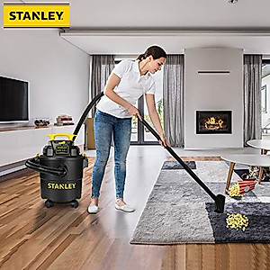 Stanley Wet Dry Vacuum, 5 Gallon Shop Vacuum with Blower, 4 Peak HP 3 in 1 Multifunctional Vacuum Cleaner for Home, Jobsite, Garage, Basement, Model: SL18115P