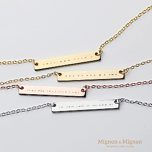 MignonandMignon Morse Code Necklace Jewelry Gift Sister In Law High School Graduation - 9N-MC
