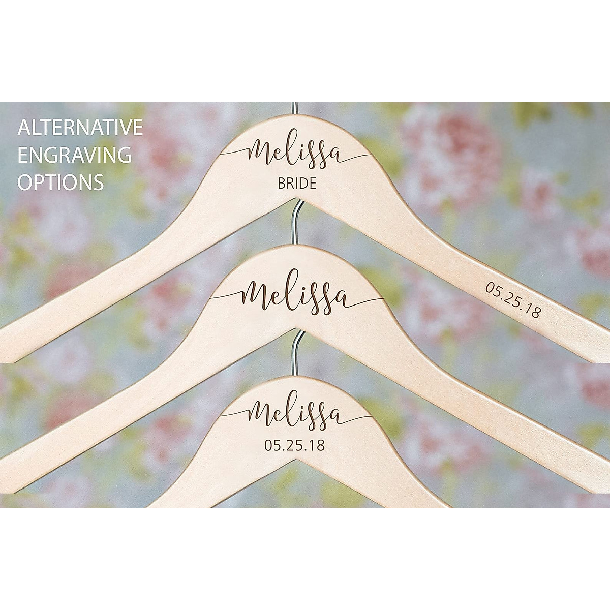 Personalized Bridesmaid Hangers - Wedding Hanger - Bridal Dress Hanger HG100