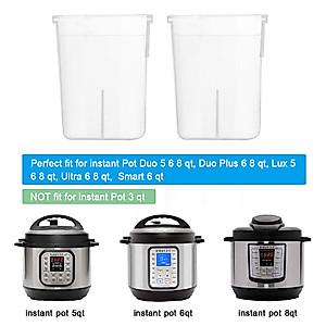 Picowe 2Pack Condensation Collector Cup Replacement for Instant Pot 5 6 8 Quart, Duo, Duo Plus, Ultra, Lux