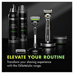 Gillette Mens Razor Blade Refills with Exfoliating Bar by GilletteLabs, Compatible Only with GilletteLabs Razors with Exfoliating Bar and Heated Razor, 10 Razor Blade Cartridges
