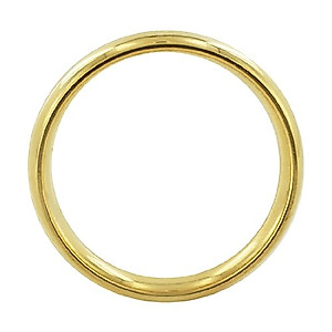 Gem Avenue Gold Plated Stainless Steel Elegant Comfort Fit 5mm Wedding Band Ring For Women, A Gift for Special Occasions Size 13