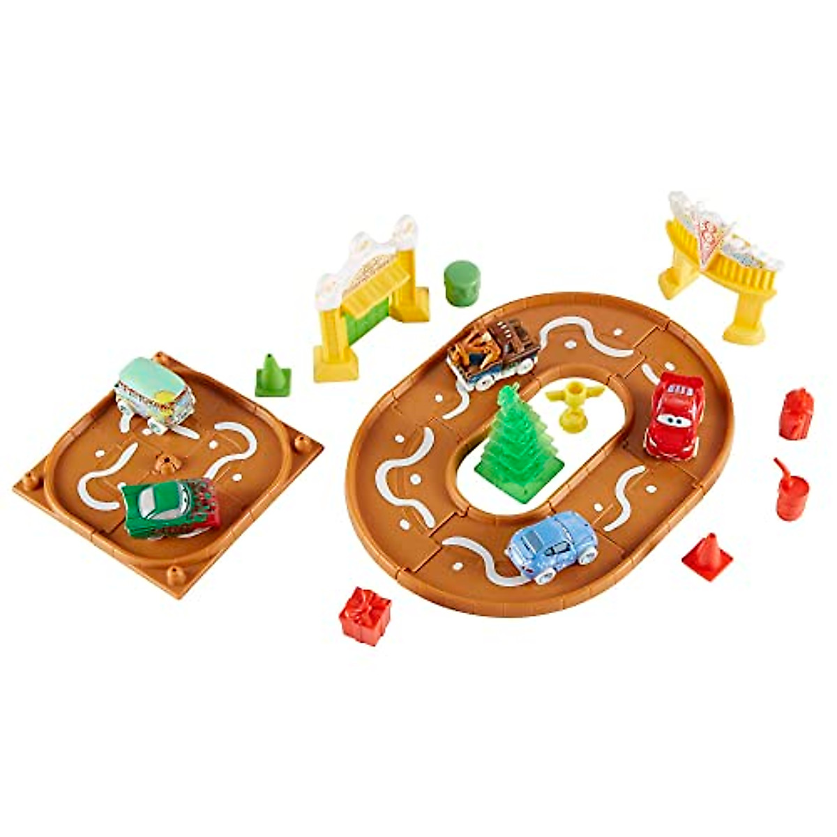 ​Disney and Pixar Cars Toys Mini Racers Advent Calendar with 5 Toy Cars, Track Pieces and Mini-Toy Accessories 25 Surprises Holiday Gifts for Kids