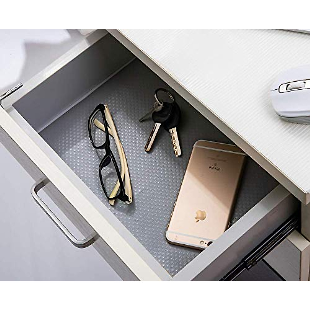 Bloss Shelf Liner Drawer Liner Cabinet Liner for Drawers, Shelves, Kitchen Cabinets, Kitchens and Desks, Grey 17.7"×59"