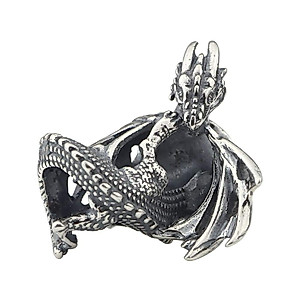 Fairytale Ice Fire Dragon Sterling Silver Charm Bead For Pandora & Similar Charm Bracelets & Necklaces