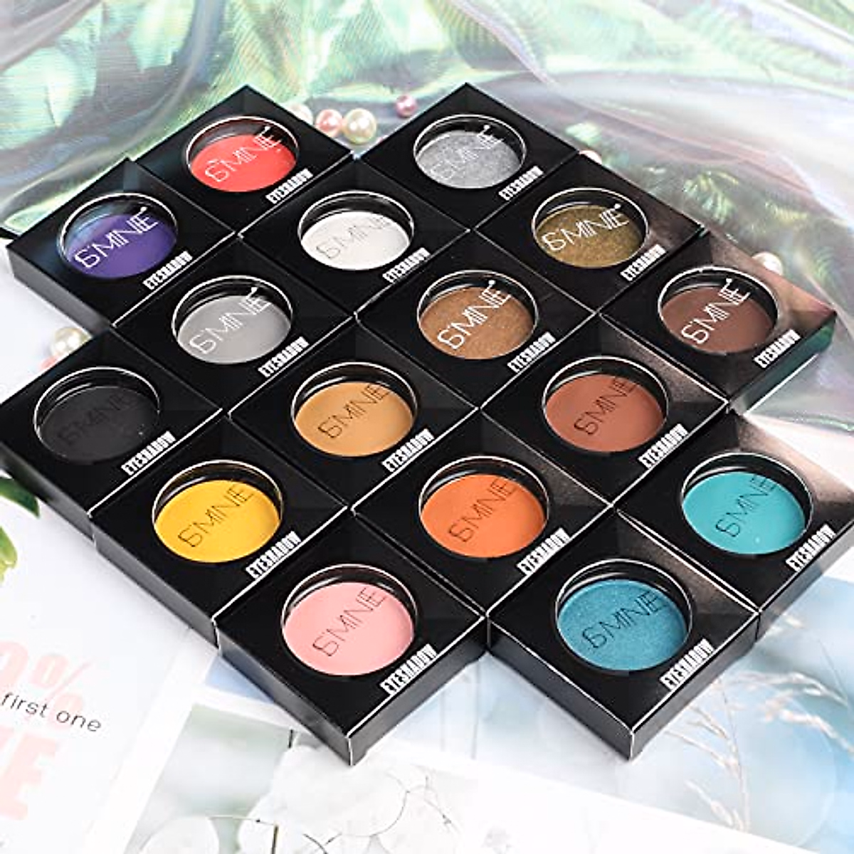 IS'MINE Single Duo Matte Eyeshadow, Dual Color, Longwear, Red Light Brown Eye Makeup for Day & Night
