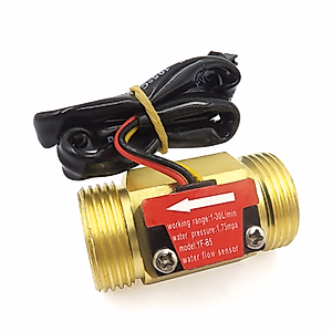 1/2" 3/4" 1" 3" Water Flow Sensor Brass 1.75MPa Sensor Turbine Flowmeter DC5~18V Used to Measure The Flow of The Medium (Size : 3/4")