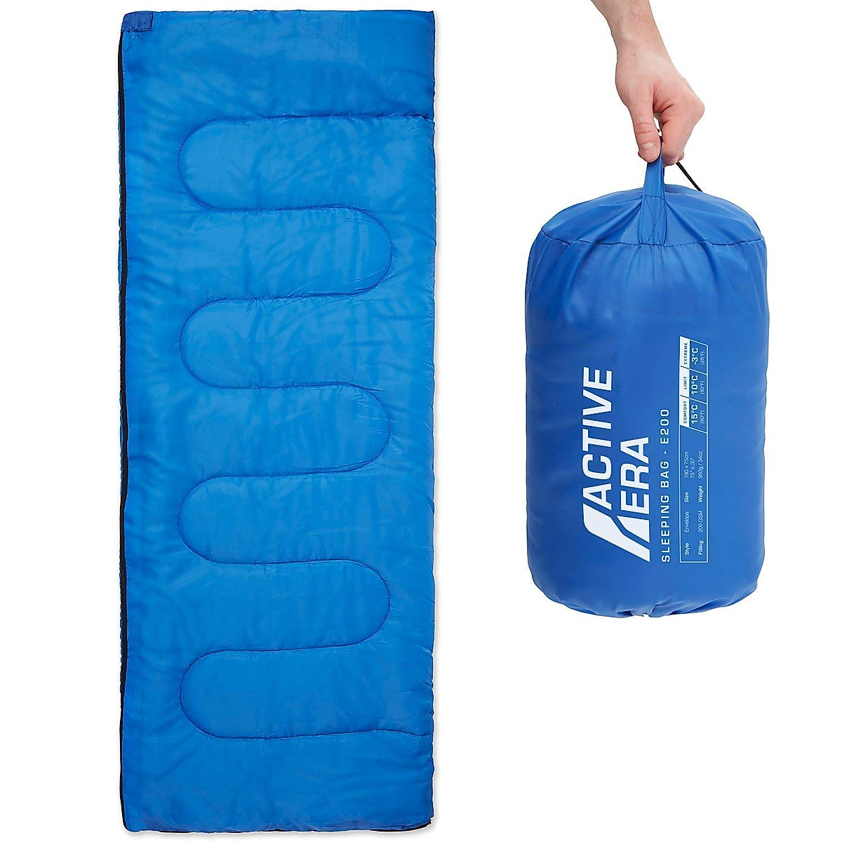 Active Era Luxury Camping Air Mattress Twin Single Sleeping Bag for Indoor and Outdoor Use