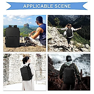 coowoz Black Travel Backpack For Women Men Airline Approved,Carry On Backpack,Large Hiking Backpack Waterproof Outdoor Sports Rucksack Casual Daypack Fit 15.6 Inch Laptop Backpack College Backpack