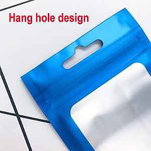 200 Pack Mylar Zip Lock Bags Aluminum Foil Bags, Metallic Mylar Foil Flat ZipLock Food Storage Bags Pouch, 7 x 10 cm/ 2.8 x 3.9 inch, 2 Color