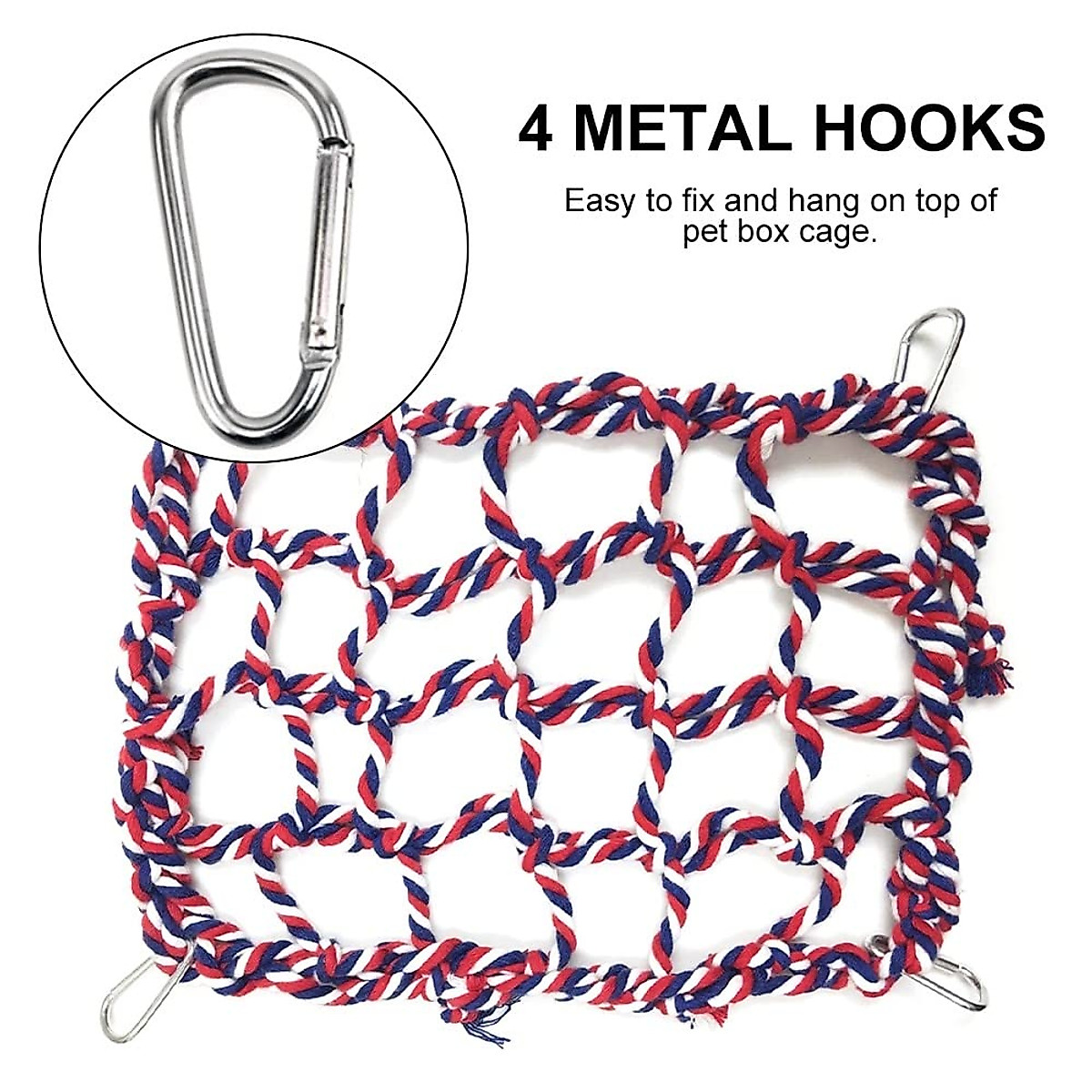 Hamster Climbing Net, Anti Bite Pet Climbing Rope Net Reusable Small Animal Activity Toy for Ferret Rat Guinea Pig Chinchilla Decor Play