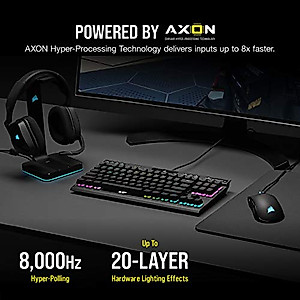 CORSAIR K70 RGB Tenkeyless Mechanical Gaming Keyboard - CHERRY MX SPEED Switches, Aluminum Frame, Per-Key RGB Backlighting, Detachable USB-C Cable