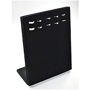 JDYYICZ Velvet 50 Slots Ring Organizer/Tray/Pad/Showcase/Display Case (Black)