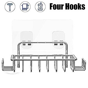 HESOMED Shower Caddy,Soap Holder with Adhesives, No Drilling SUS 304 Rustproof Steel Storage Shower Rack for Bathroom and Kitchen (Silver)