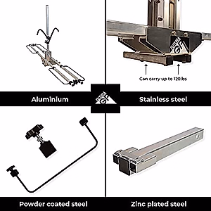 Futura GP 120 lbs Electric Bike RV Bike Rack for Travel Trailer Tongue A-Frame Bike Rack Bike Hitch Mount Rack (2-Inch Reicever)