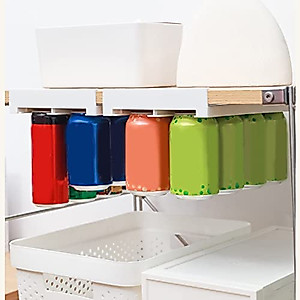Argzm Beer and Drink Storage Rack for Fridge Convenient Refrigerator Beverages Slide Under Shelf Beer Cans Container